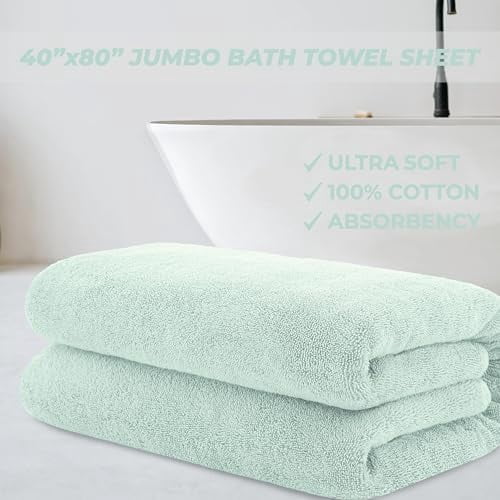 100% Cotton 40x80 Oversized Bath Sheet, Extra Large Turkish Bath Towels ...