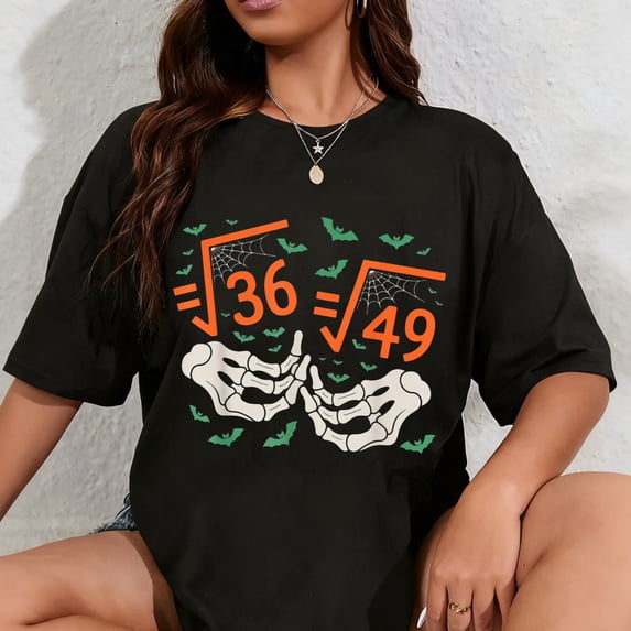 100% Cotton 6 7 Halloween Math Square Root 67 Meme Gen Alpha Six Seven ...