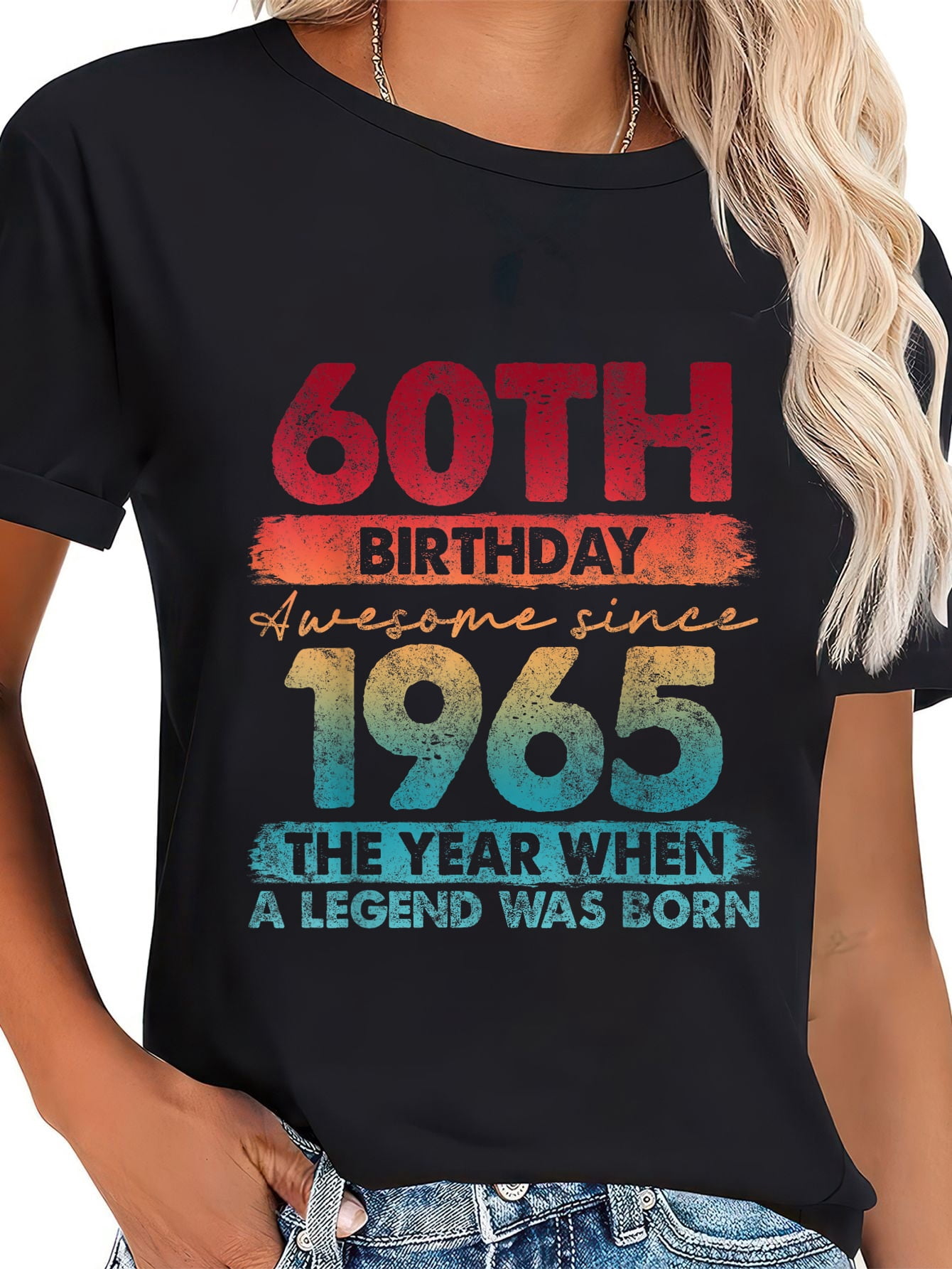 100% Cotton 60 Year Old Gifts Vintage 1965 Limited Edition 60th ...
