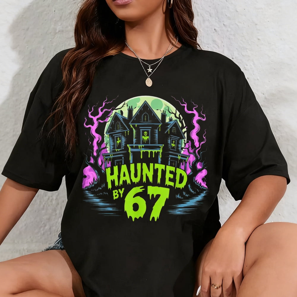 100% Cotton 67 Meme Halloween Costume Haunted by 6-7 Brainrot Six Seven ...