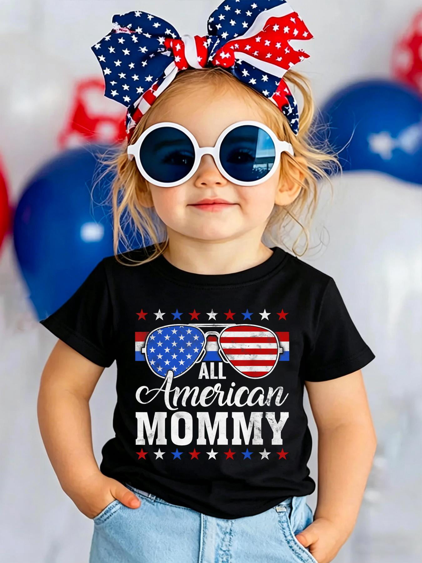 100% Cotton American Mommy Matching Family 4th of July USA Patriotic ...