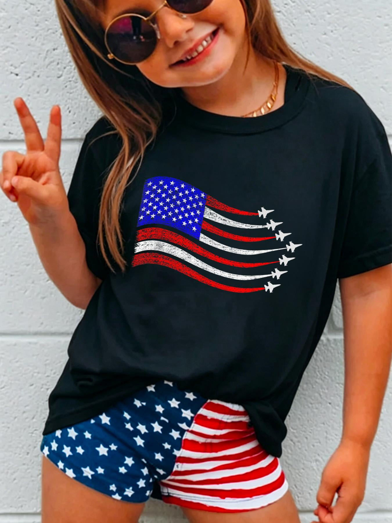 100% Cotton American Patriotic Fighter Jets USA Flag Waving 4th of July ...
