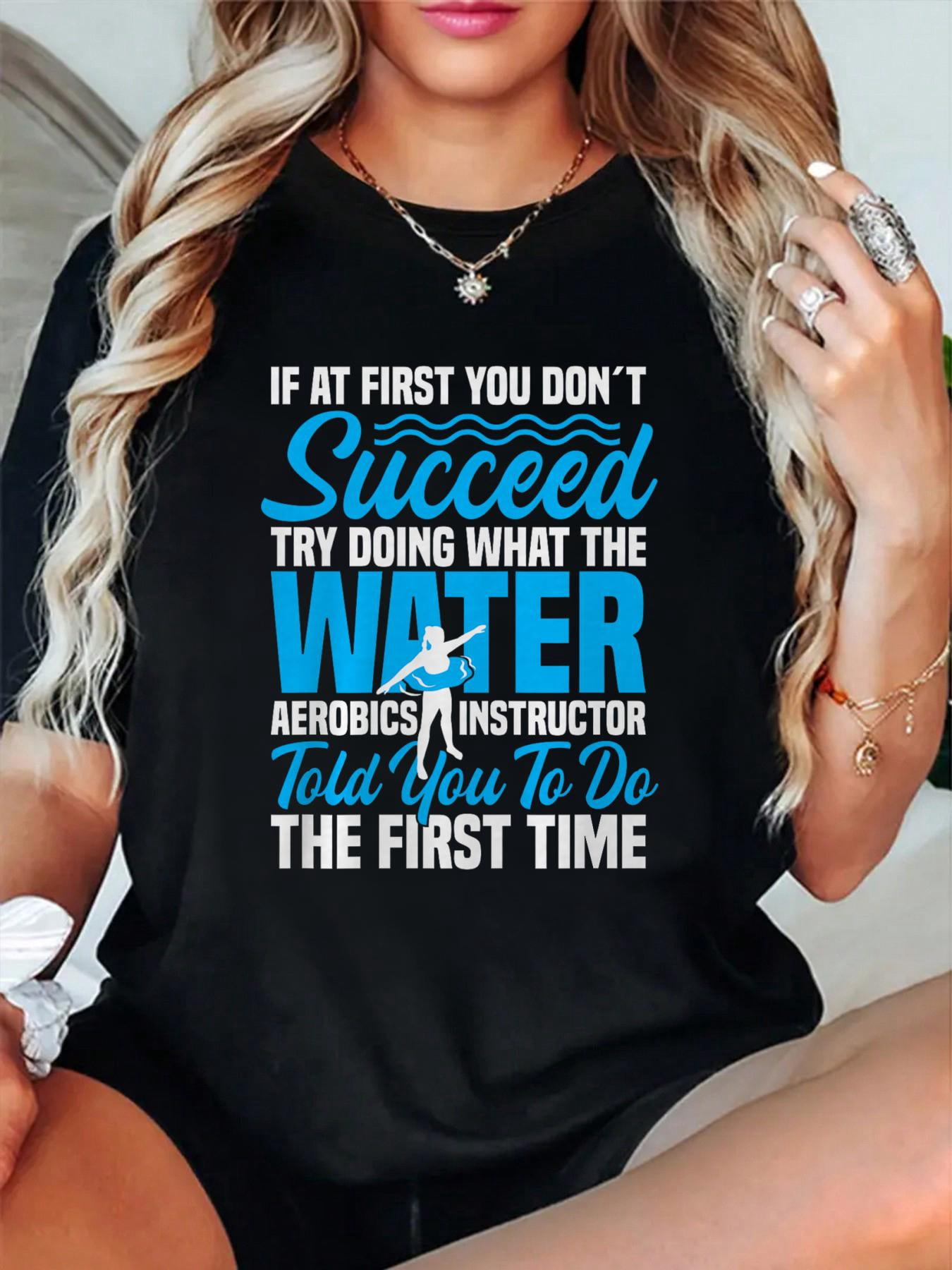 100% Cotton Aqua Aerobics Water Aerobics Instructor Premium Tri-Blend T ...