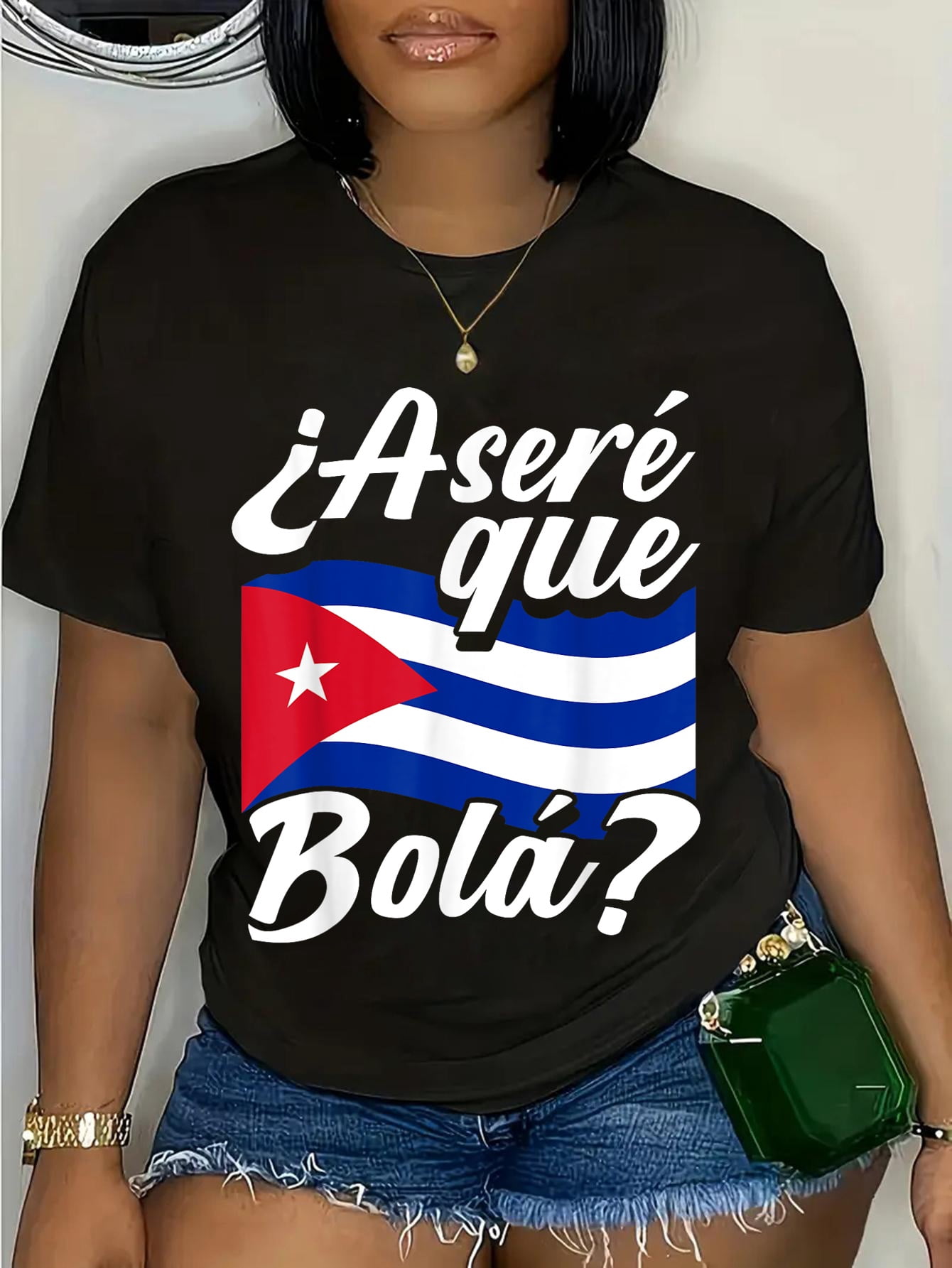 100% Cotton Asere Que Bola? Cuban Sayings Cuba Flag Cubano T-Shirt ...