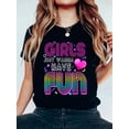 100% Cotton Awesome 80's Girls Just Wanna Have Fun 1980s T-Shirt Women ...