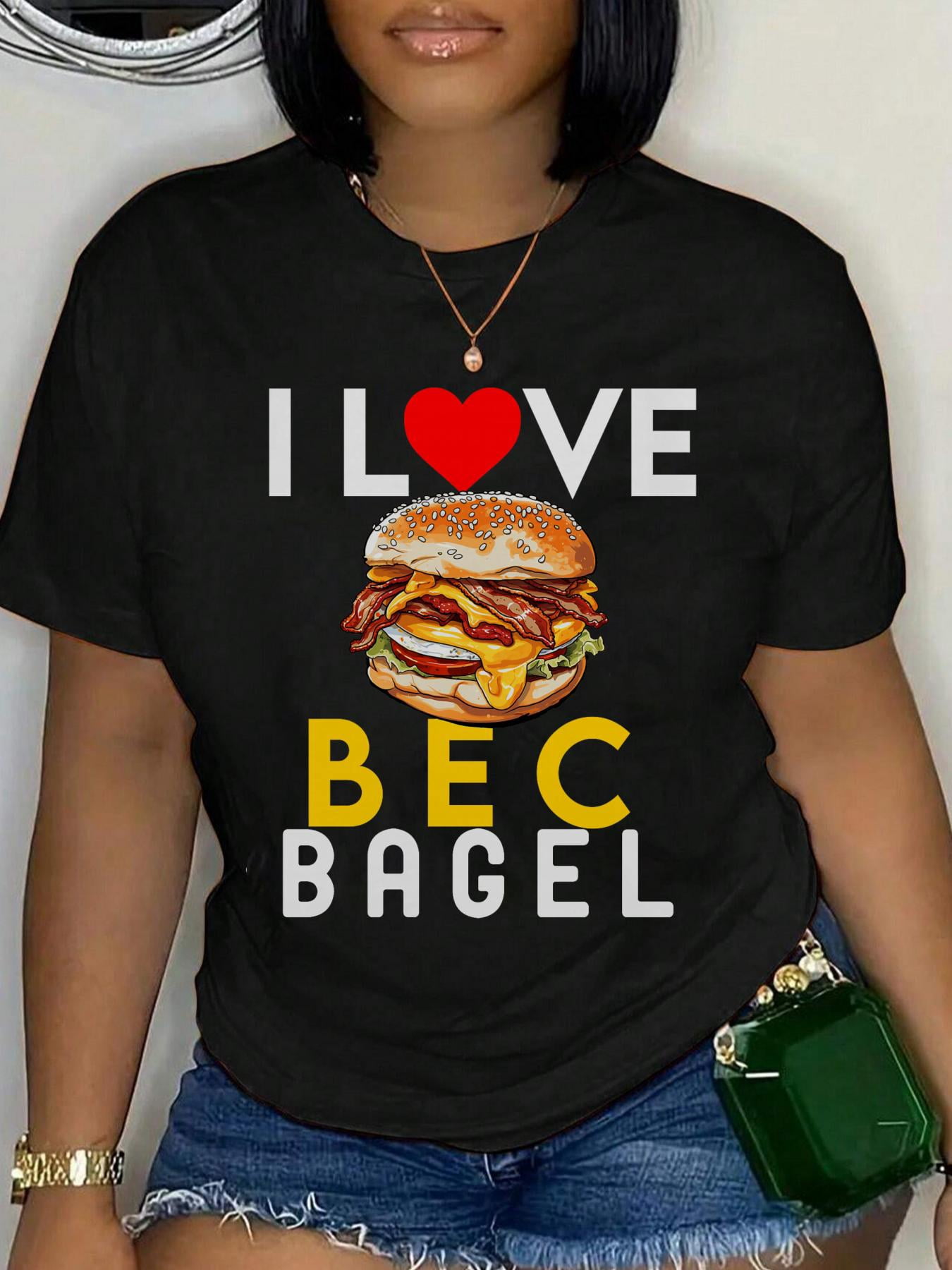 100% Cotton Bacon Egg and Cheese Bagel BEC Breakfast Sandwiches New ...