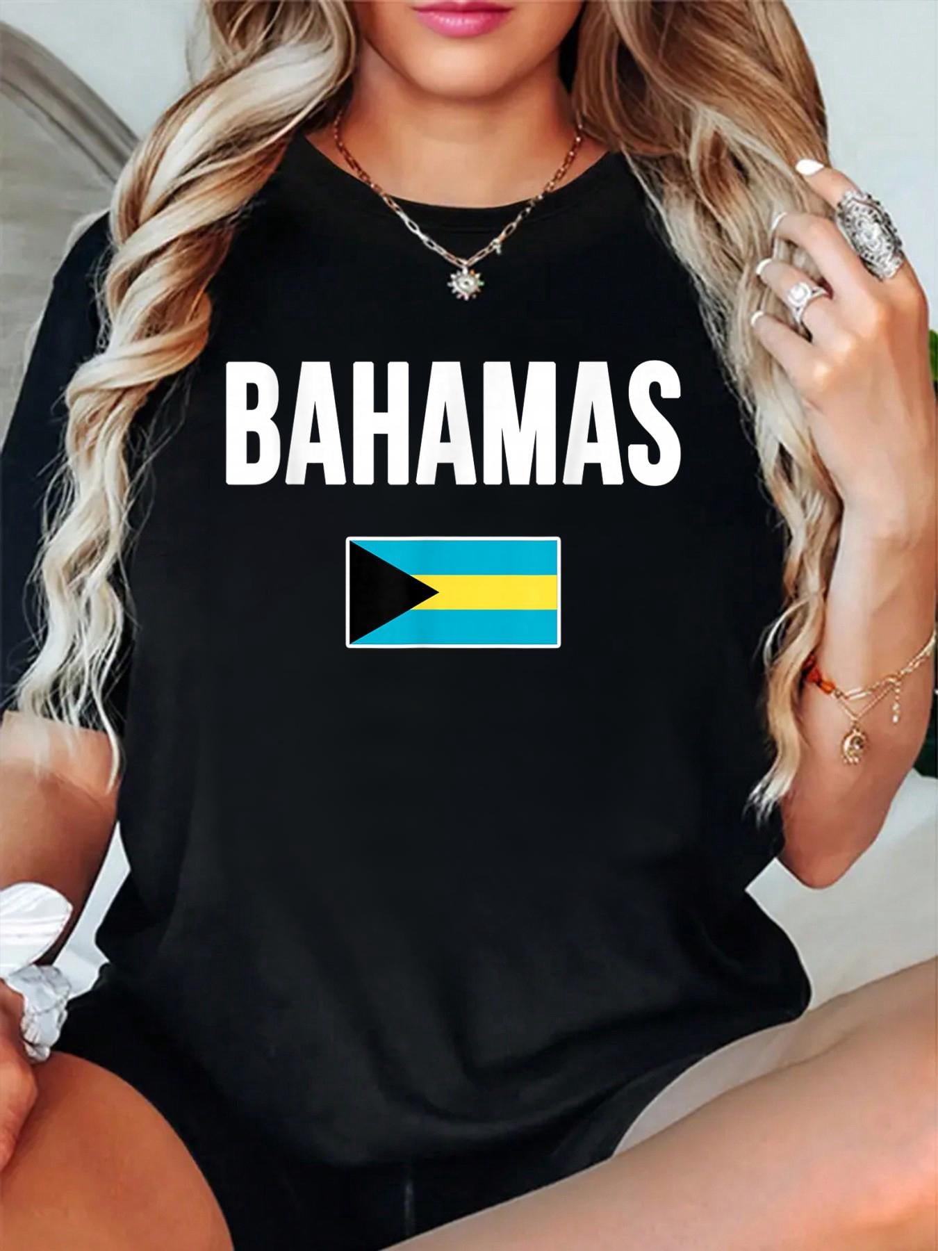 100% Cotton Bahamas Bahamian Flag Souvenir T-Shirt Small Women's Men's ...