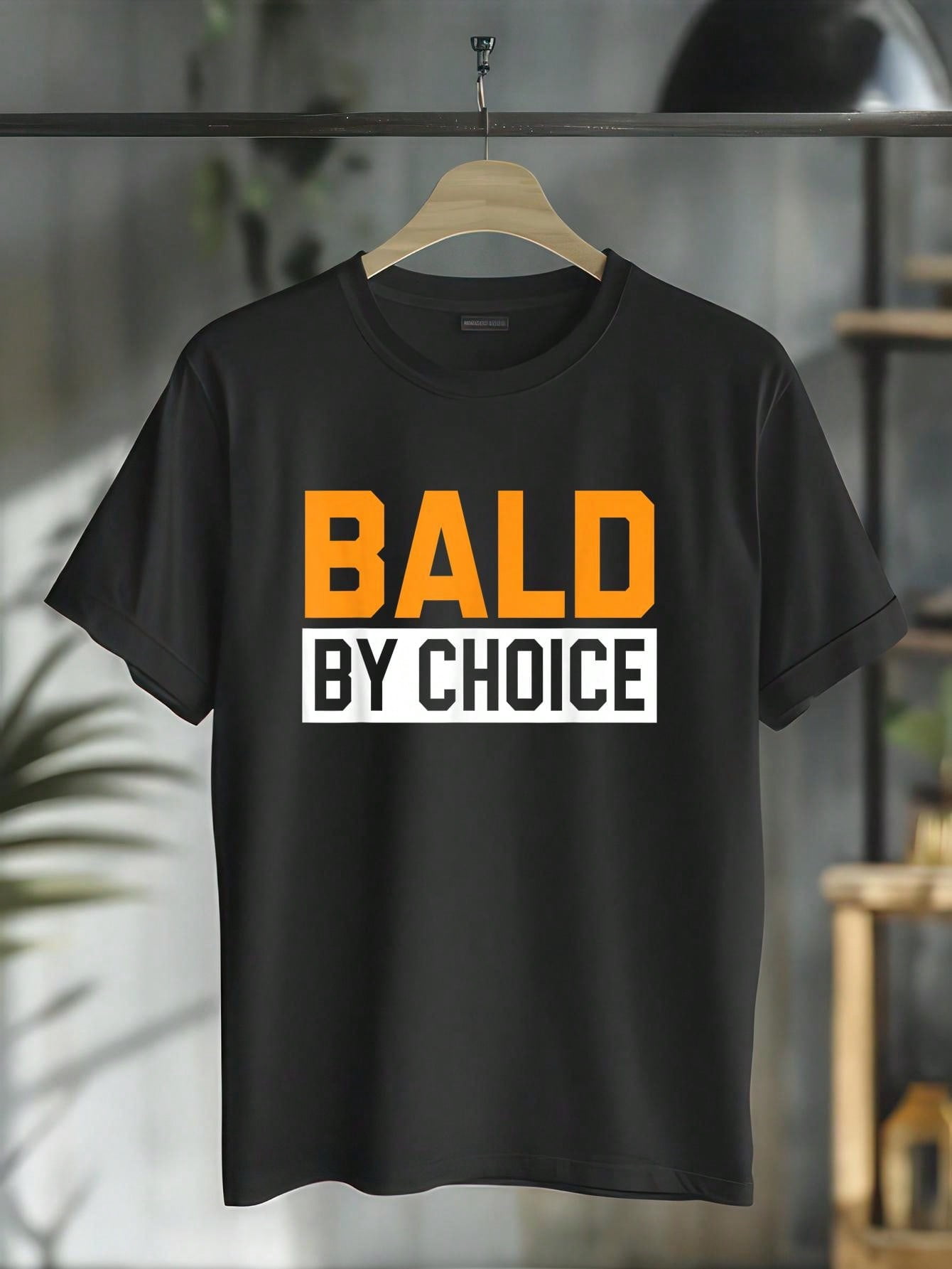 100% Cotton Bald Head Baldy Baldheaded No Hair Baldie Bald Guy T-Shirt ...