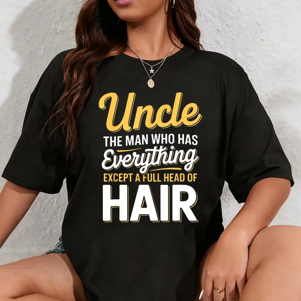 100% Cotton Bald Uncle Joke Funny Father Humor Head Bald Man Joke T ...