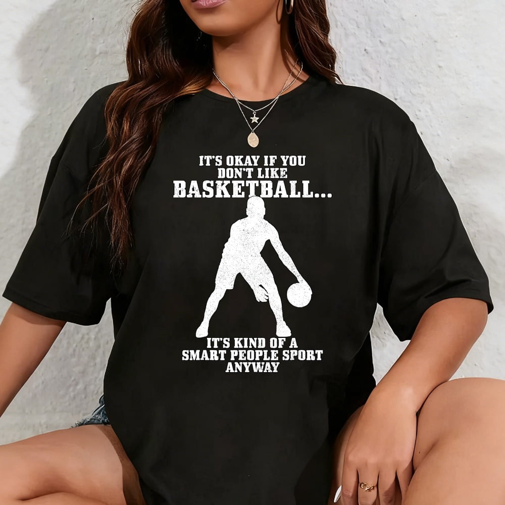 100% Cotton Basketball Smart People Sport Funny Basketball Player T ...