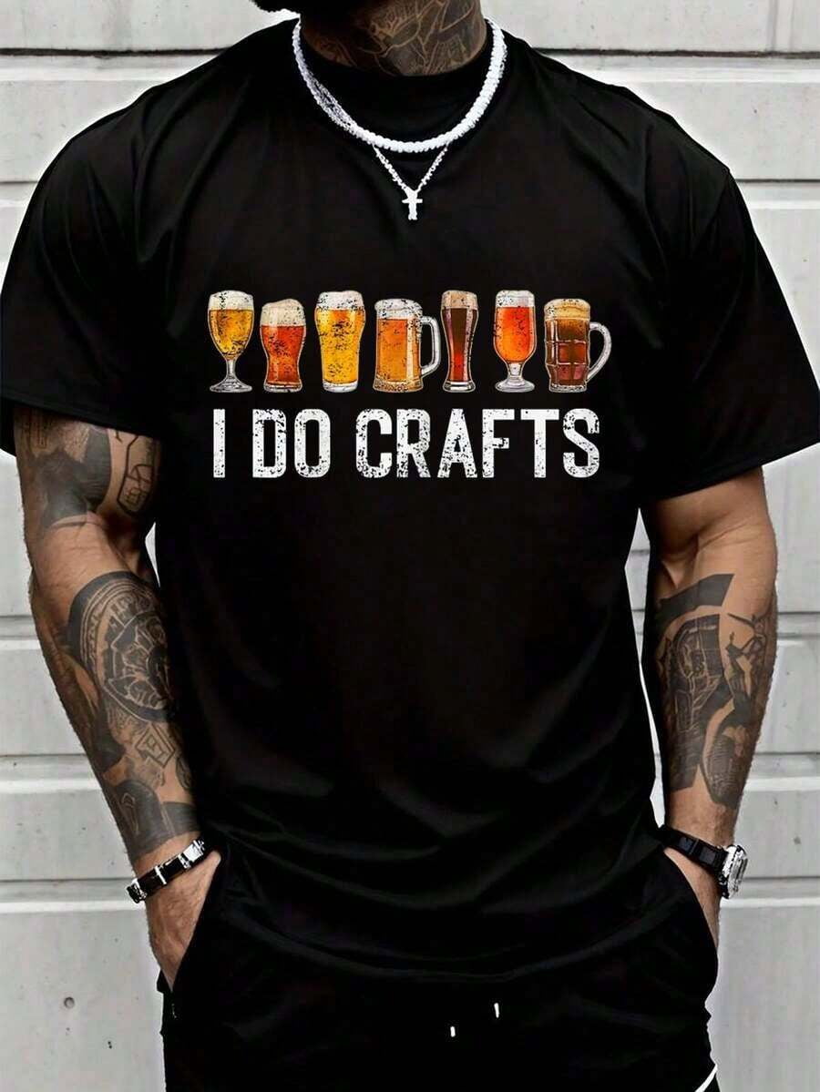 100% Cotton Beer Vintage I Do Crafts Home Brew Art For Men Women Men T ...