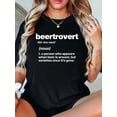 100% Cotton Beertrovert, Funny Beer Drinking T-Shirt Women's Men's ...