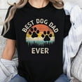 100% Cotton Best Dog Dad Ever Paw Print Sunset T-Shirt - Walmart.com