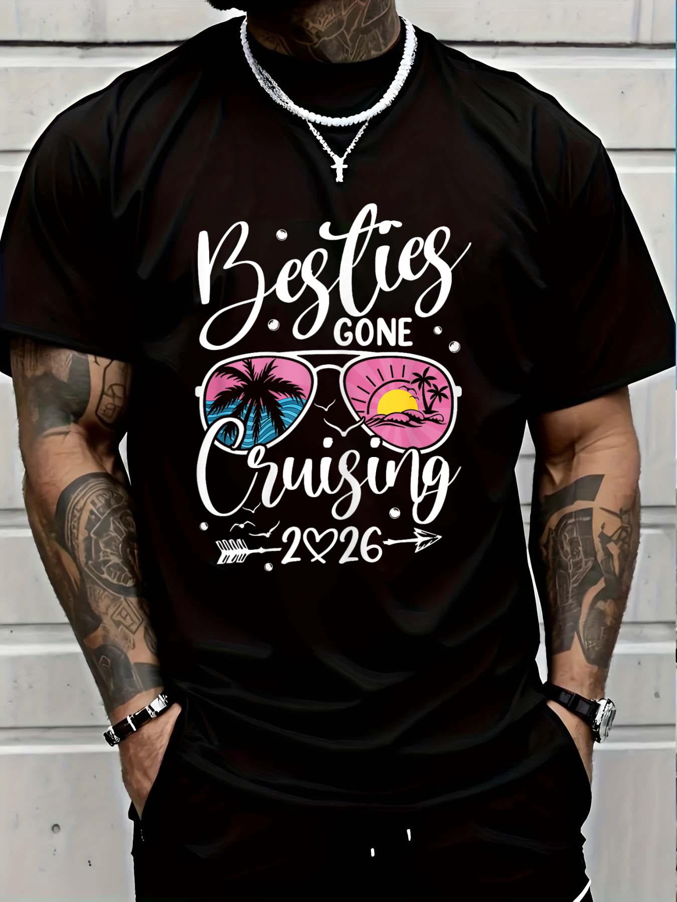 100% Cotton Besties Gone Cruising 2026 Girls Matching Women Cruise T ...