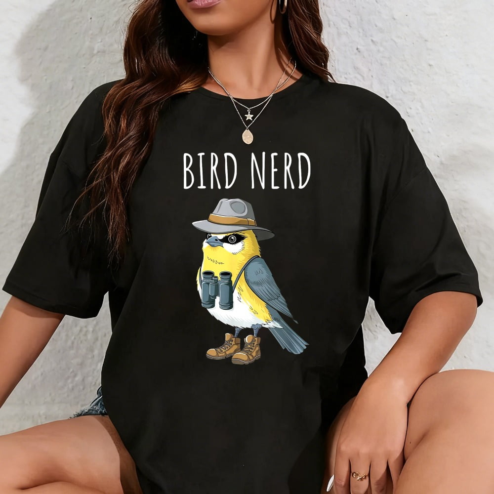 100% Cotton Bird Nerd Funny Bird Watching Birding Bird Lover Watcher T ...
