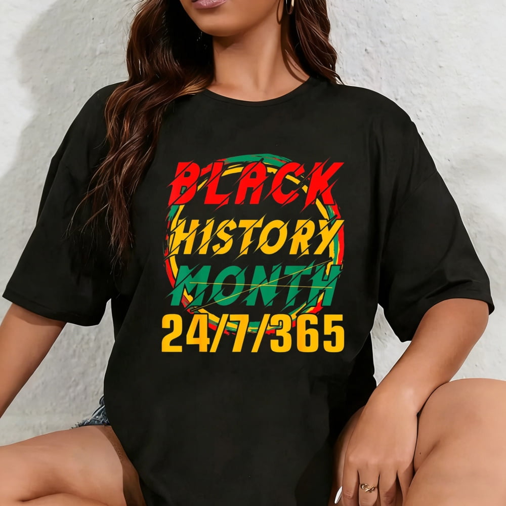 100% Cotton Black History 24 7 365 Black History Month African Women ...