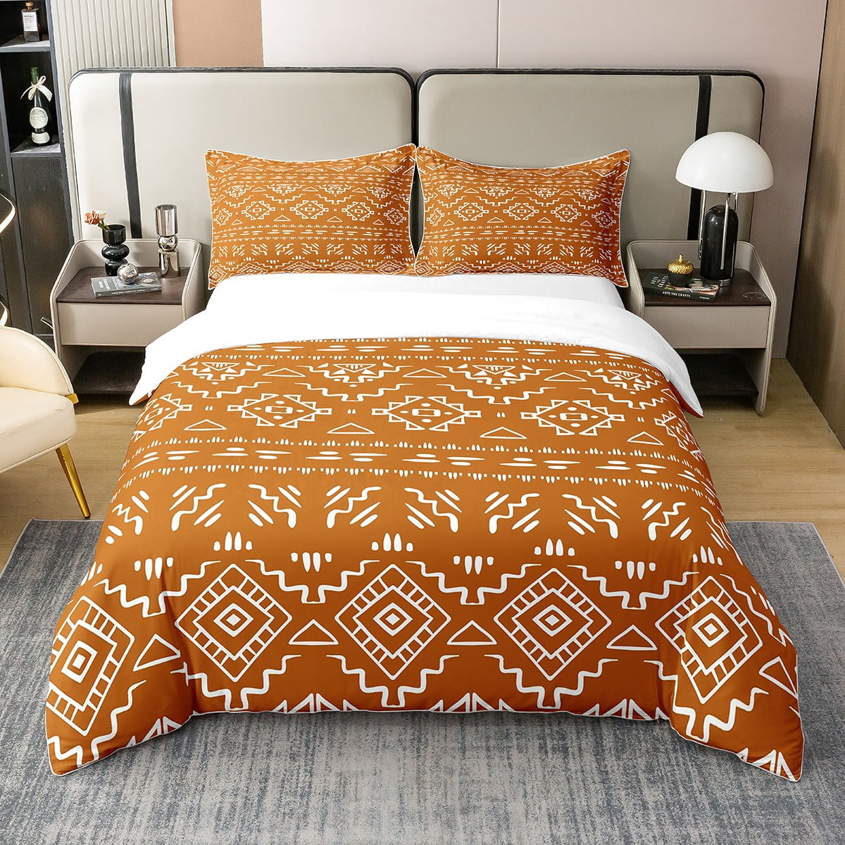 100% Cotton Boho Aztec Comforter Cover King Western Geometric Bedding ...