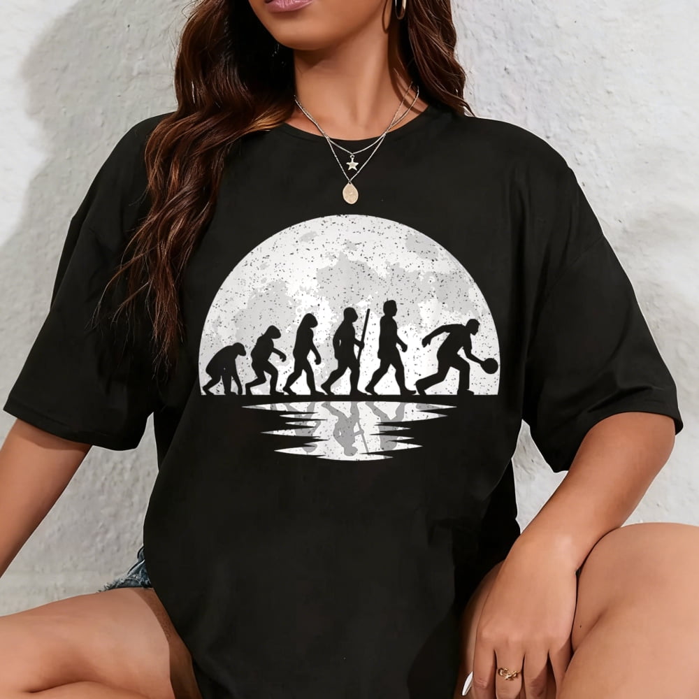 100% Cotton Bowling Evolution Funny Vintage Bowling Lover Men Women T ...