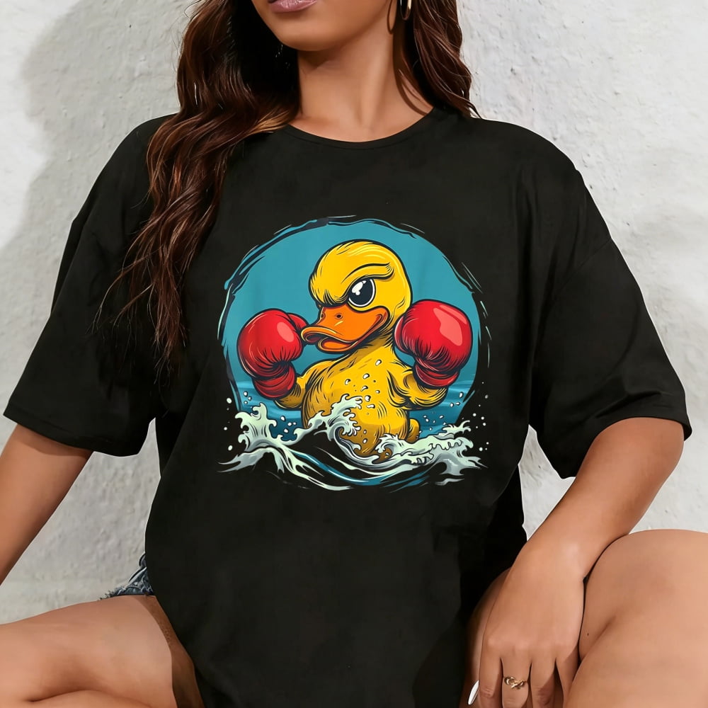 100% Cotton Boxer Rubber Duck with Boxing Gloves Kickboxing Funny ...