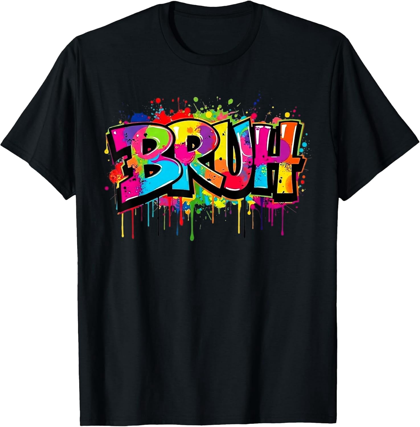 100% Cotton Boys Bruh Meme Funny Saying Teens Graffiti Aesthetic Kids T ...