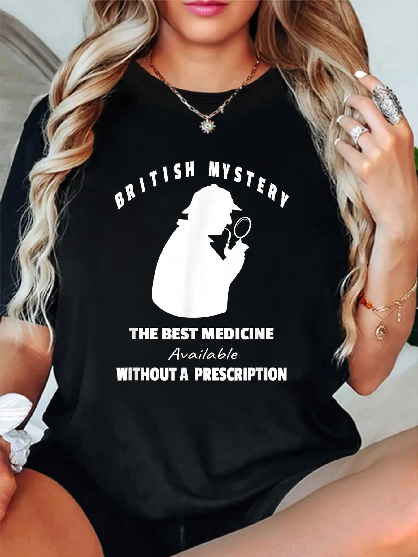 100% Cotton British Mystery Books Reader Crime Suspense Reading Lover T ...
