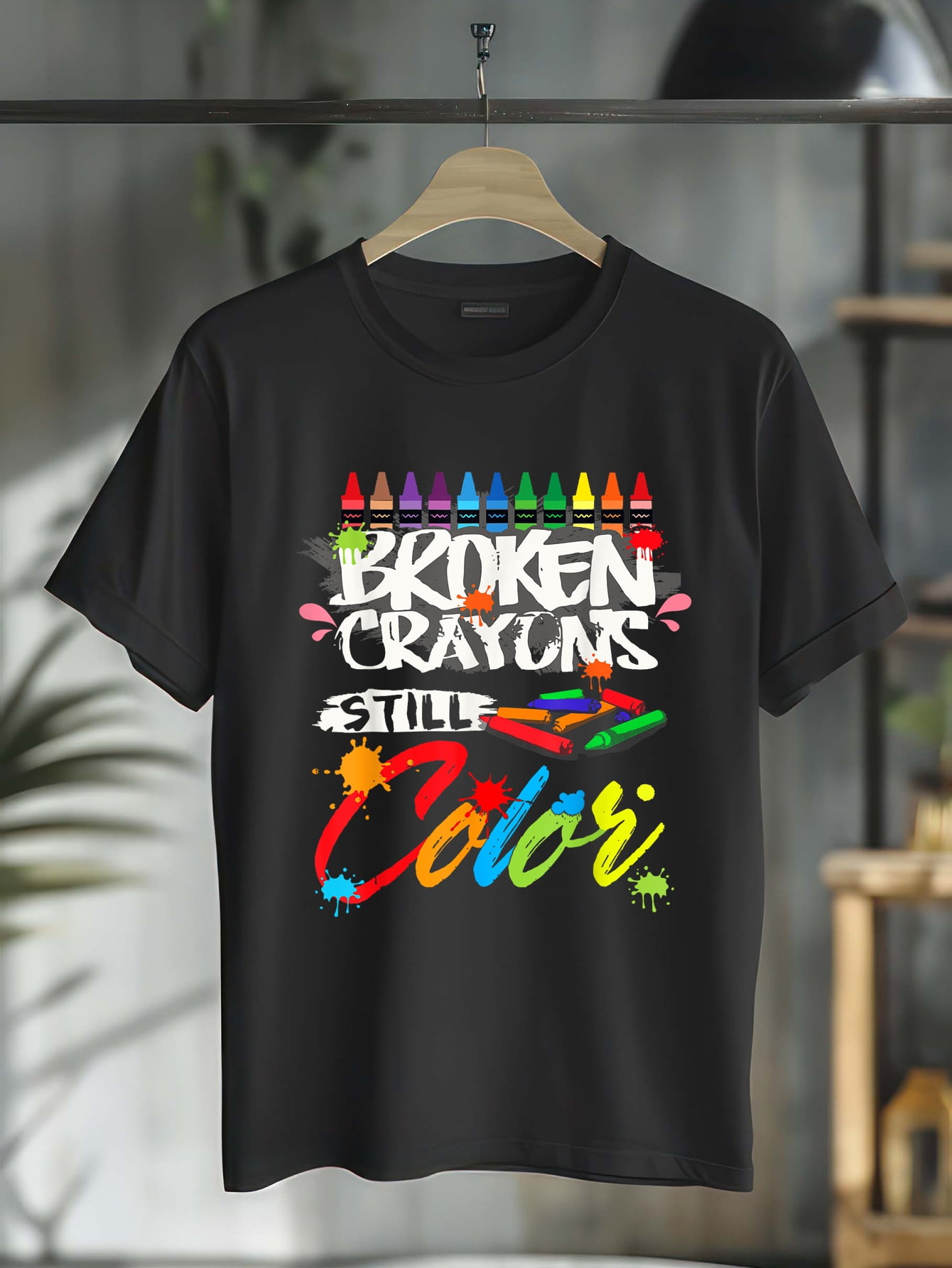 100% Cotton Broken Crayons Still Color Shirt Mental Health Awareness T ...