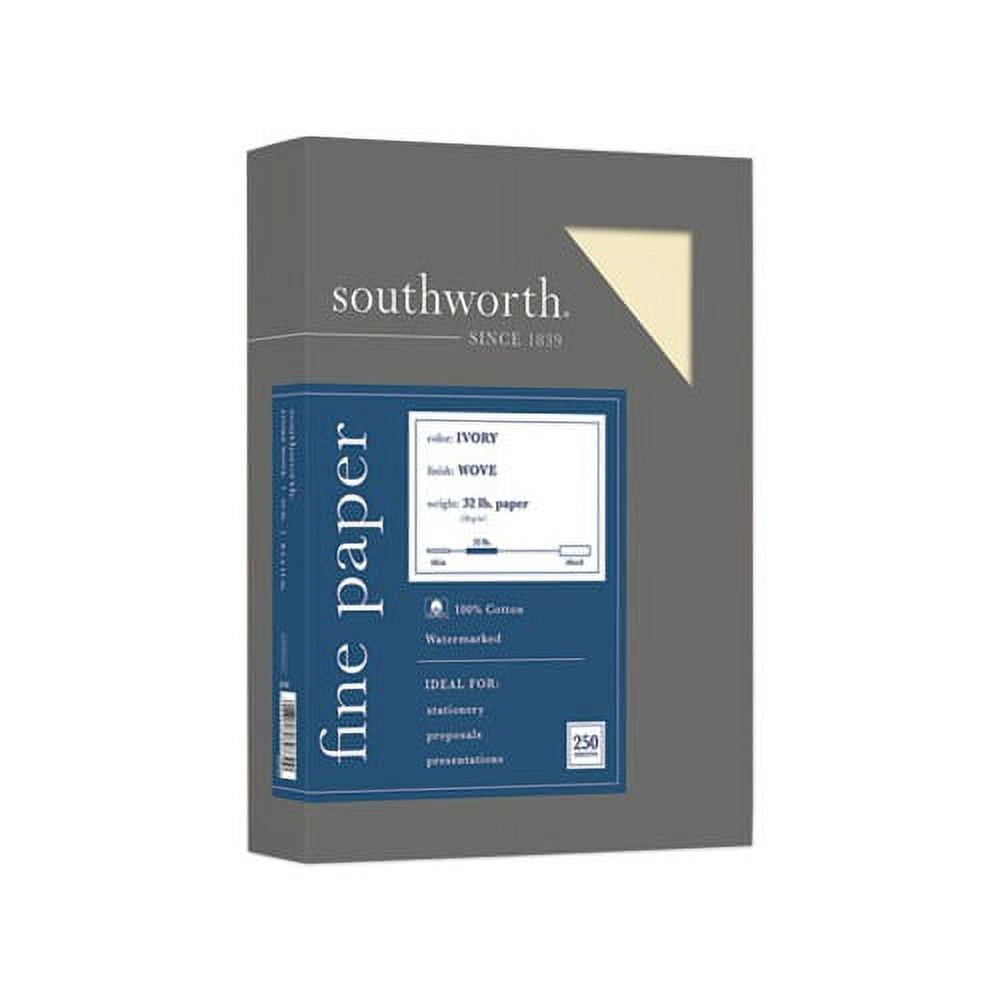 100% Cotton Business Paper 32 lb, 8.5 x 11, Ivory, 250/Pack - Walmart.com