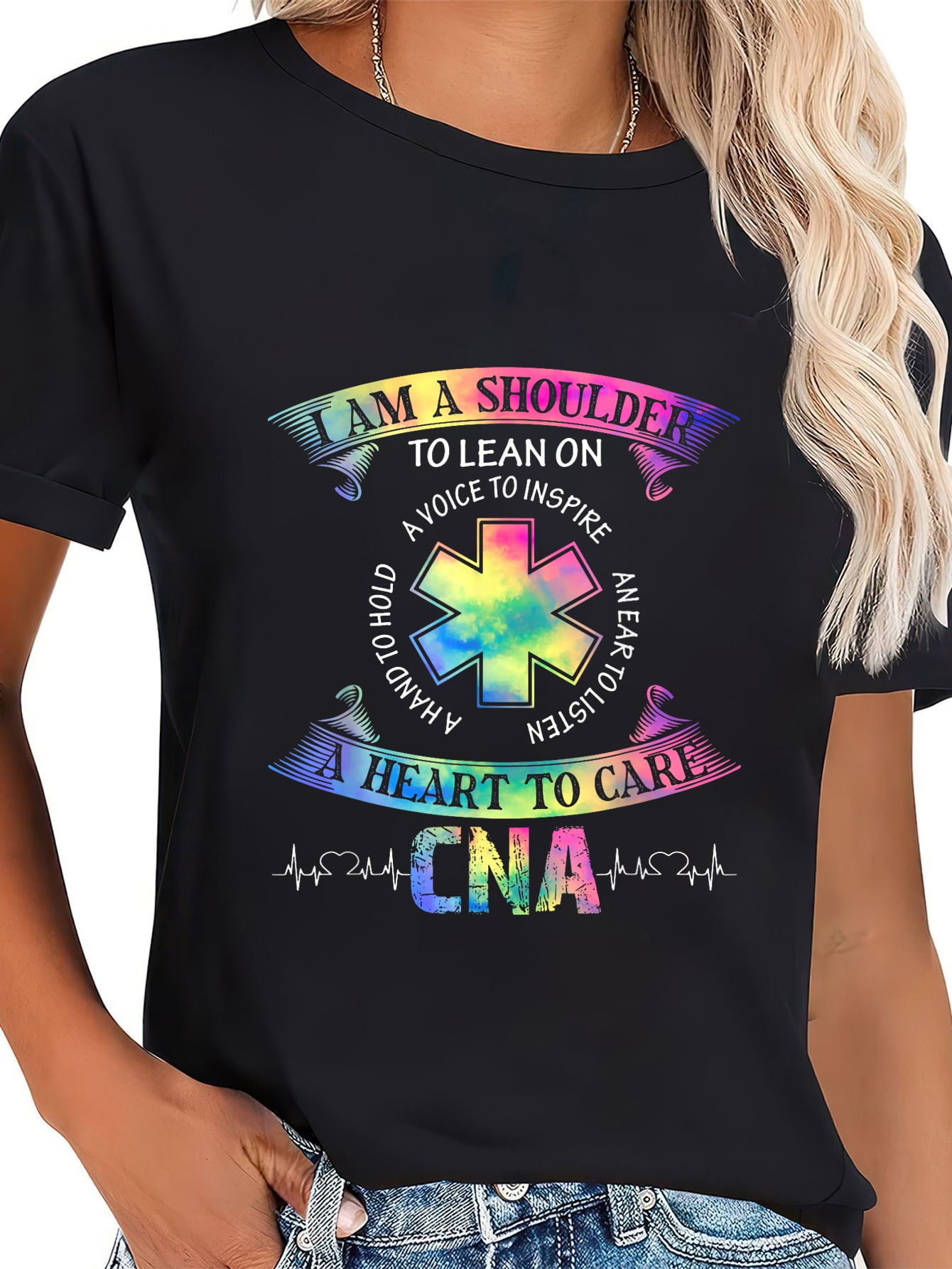100% Cotton CNA Squad Appreciation Day Tie Dye For Women For Work T ...