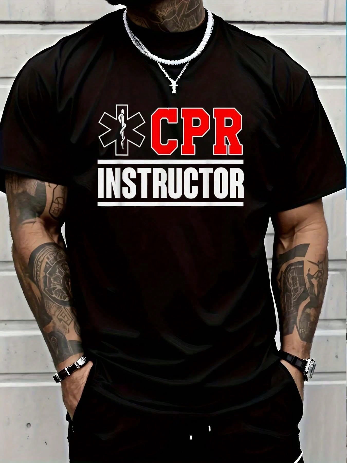100% Cotton CPR Instructor Design Training And Teaching EMS Ambulance T ...