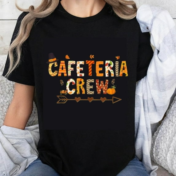 100% Cotton Cafeteria Crew Fall Harvest Pumpkin Patch Shirt Women ...