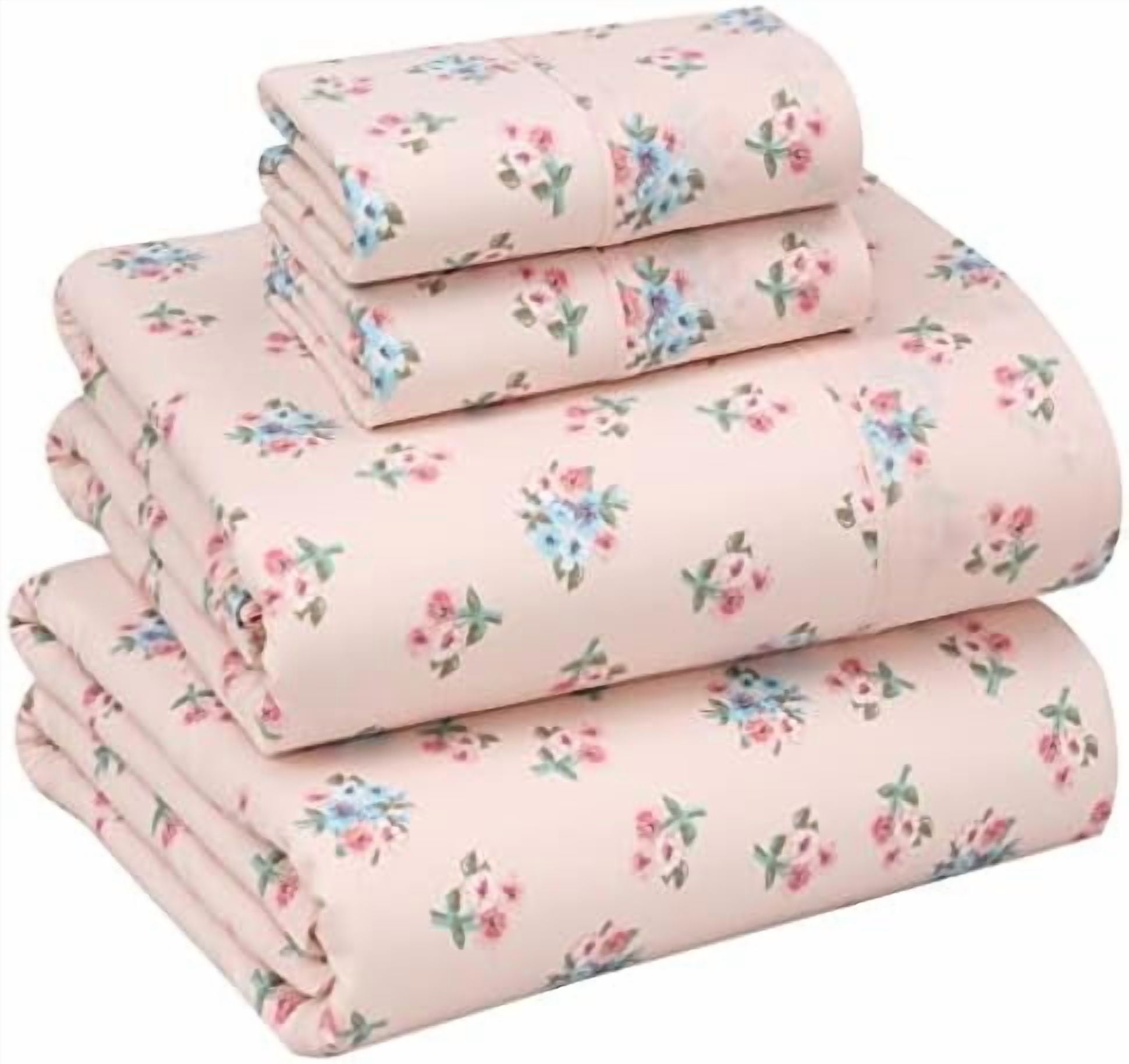 100% Cotton California King Sheet Sets, 4 Pieces, Soft & Breathable ...