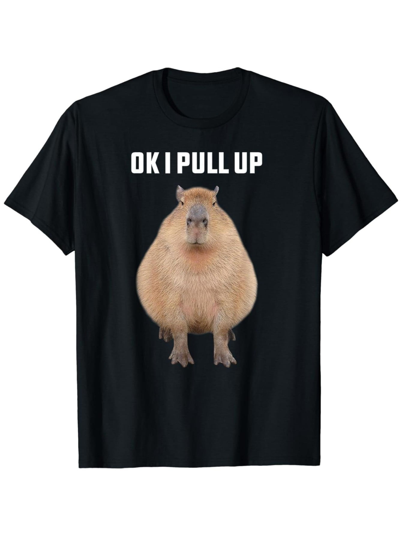 [100% Cotton] Capybara Shirt Funny Ok I Pull Up Capybara T-Shirt - Walmart.com
