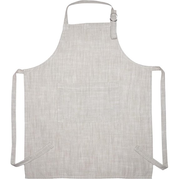 100% Cotton Chambray Apron with Pocket and Adjustable Neck with Long ...