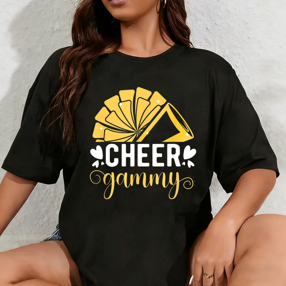 100% Cotton Cheer Gammy Of A Cheerleader Gammy Cheerleading Gammy T ...