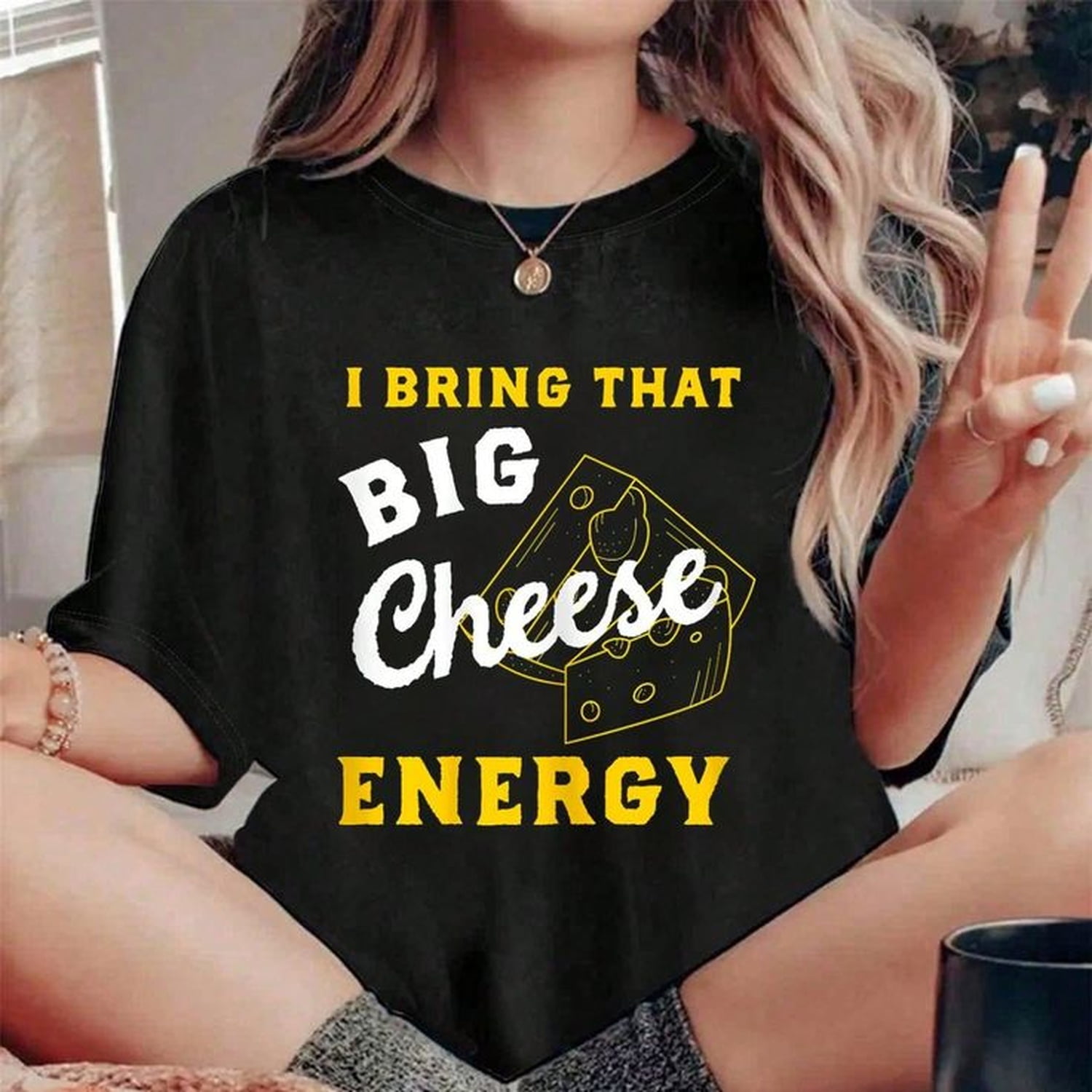 100% Cotton Cheese S1Hirt For WoM1en Funny Cheese Lover Cheese Energy T ...