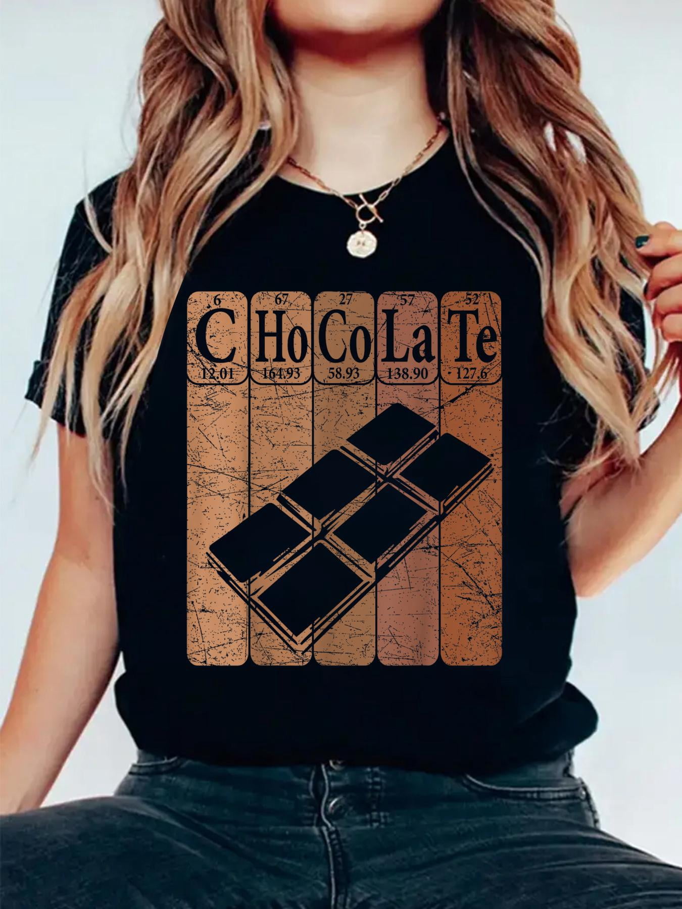100% Cotton Chocolate Periodic Table Elements Chocoholic Chocolate ...