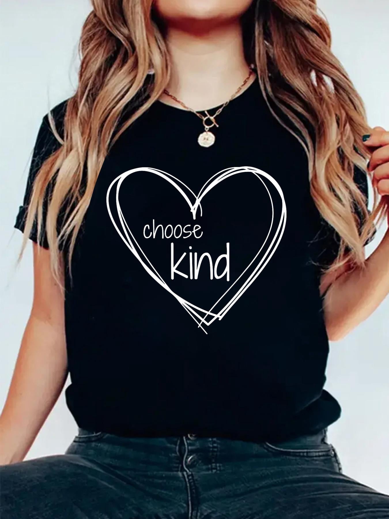 100% Cotton Choose Kind Anti-Bullying T-Shirt (with White Hearts) T ...