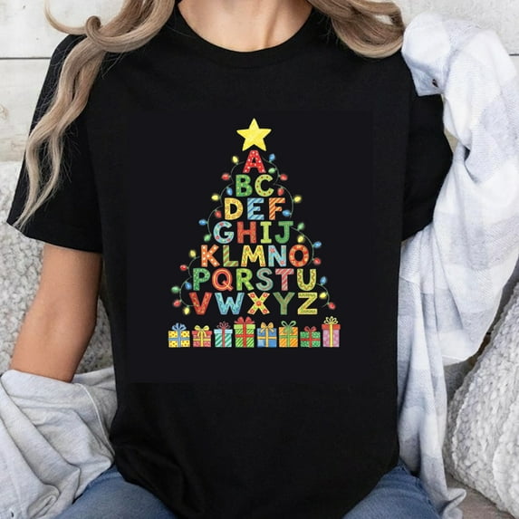 100% Cotton Christmas Tree Alphabet Gift Pattern - Walmart.com