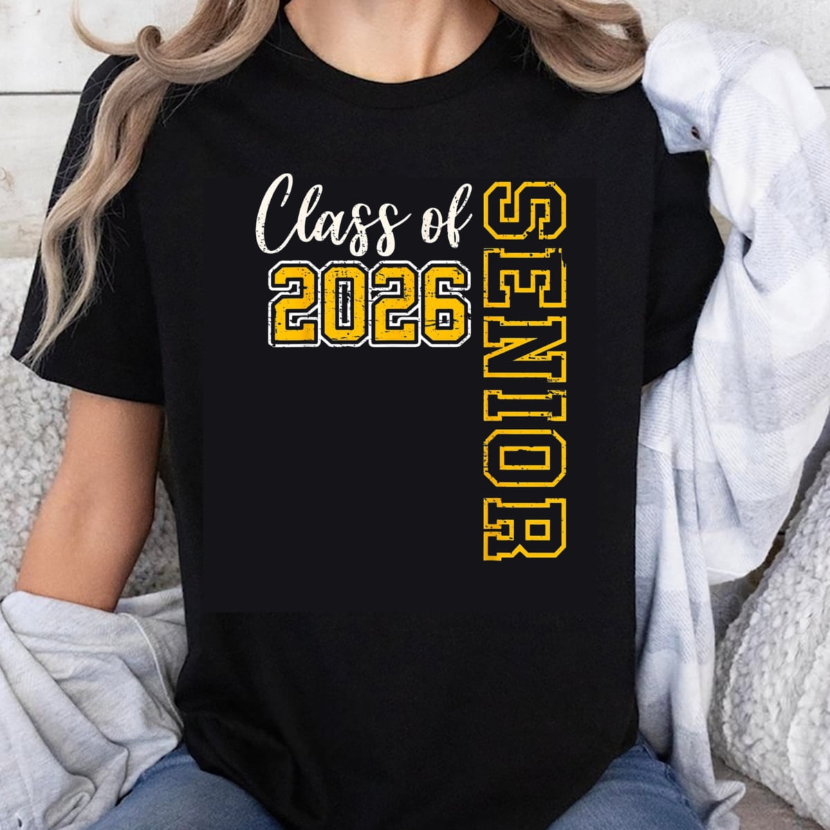 100% Cotton Class Of 2026 Senior Graduation T-Shirt For High School ...
