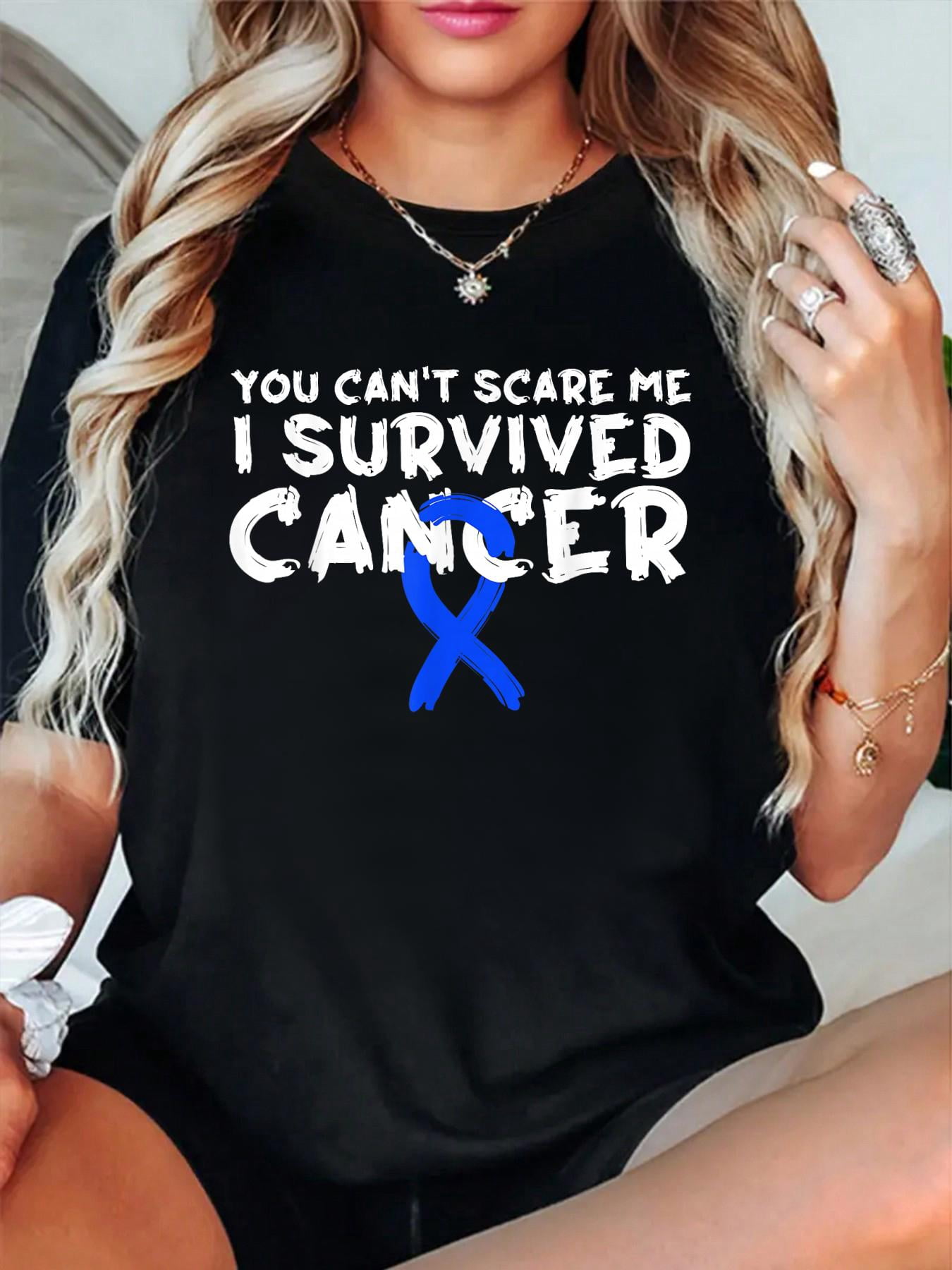 100% Cotton Colon Cancer Survivor T-Shirt Women's Men's Graphic Tee ...