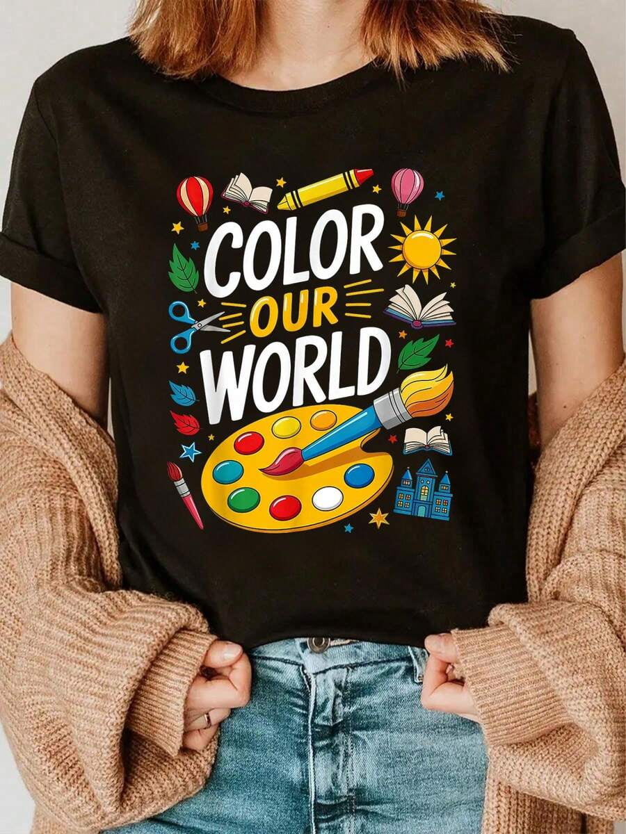 100% Cotton Color Our World Summer Reading 2025 Art Painting Book Lover ...