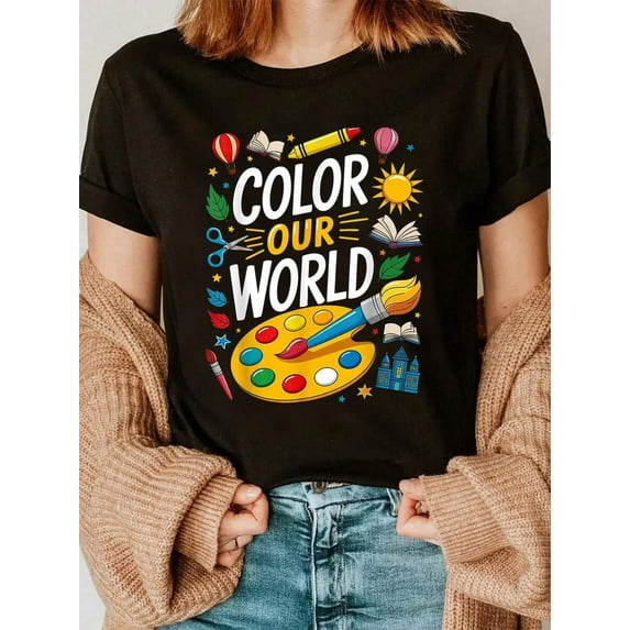 100% Cotton Color Our World Summer Reading 2025 Art Painting Book Lover ...