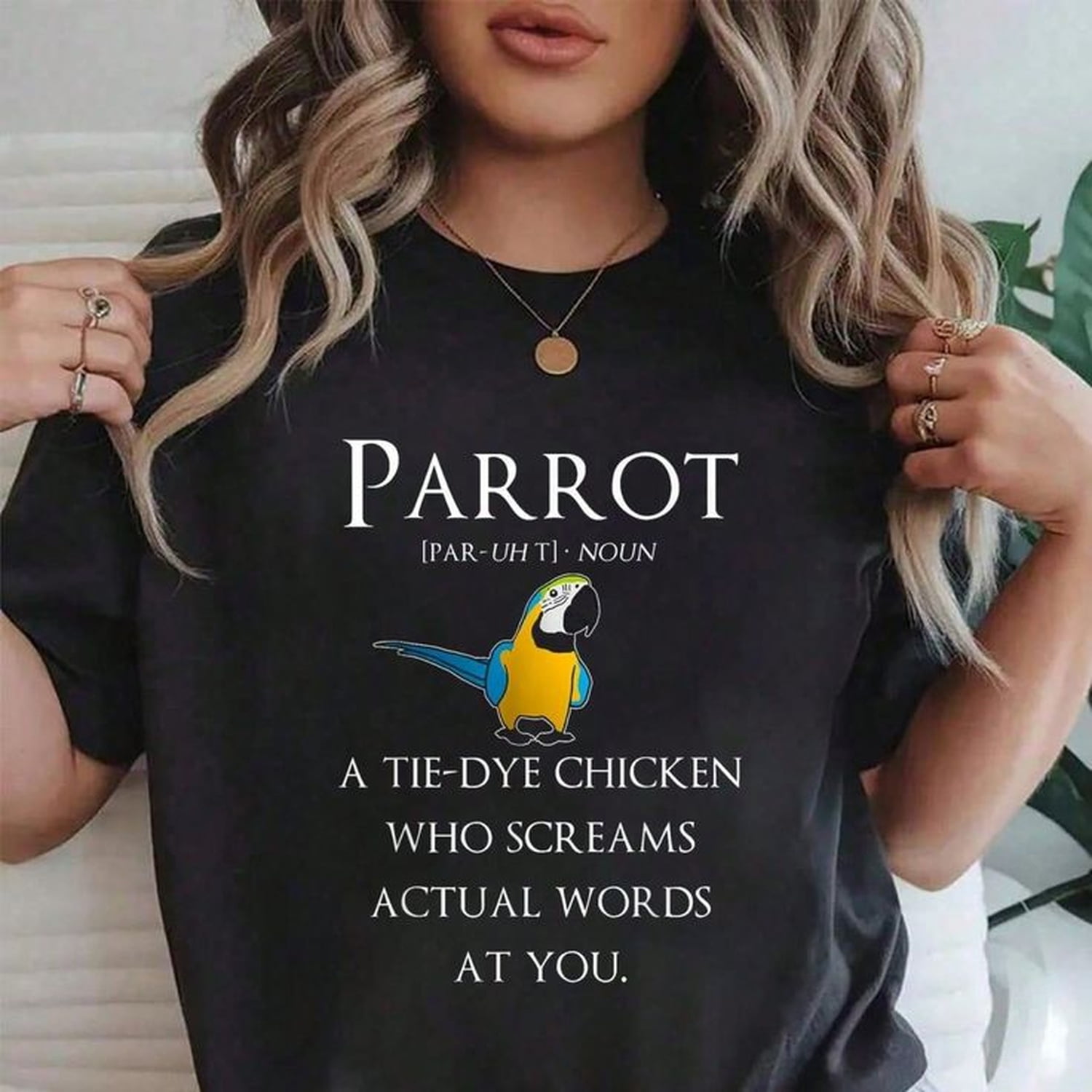 100% Cotton Cool Bird Gif Funny Pet Parrot Definition aw T-S1Hirt ...