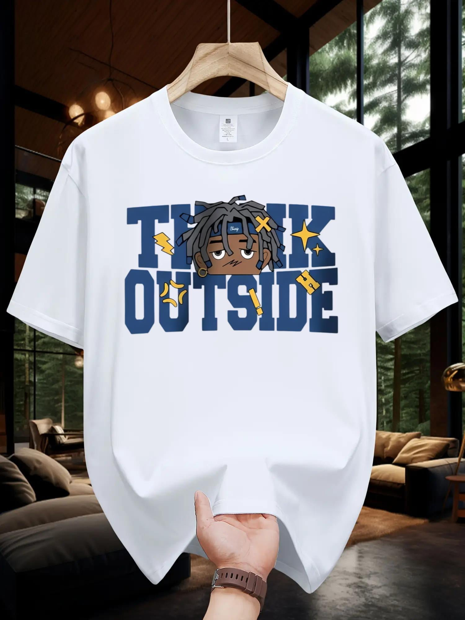 100% Cotton Cool Boy Graphic Print T-shirt, Short Sleeve Crew Neck Tee ...