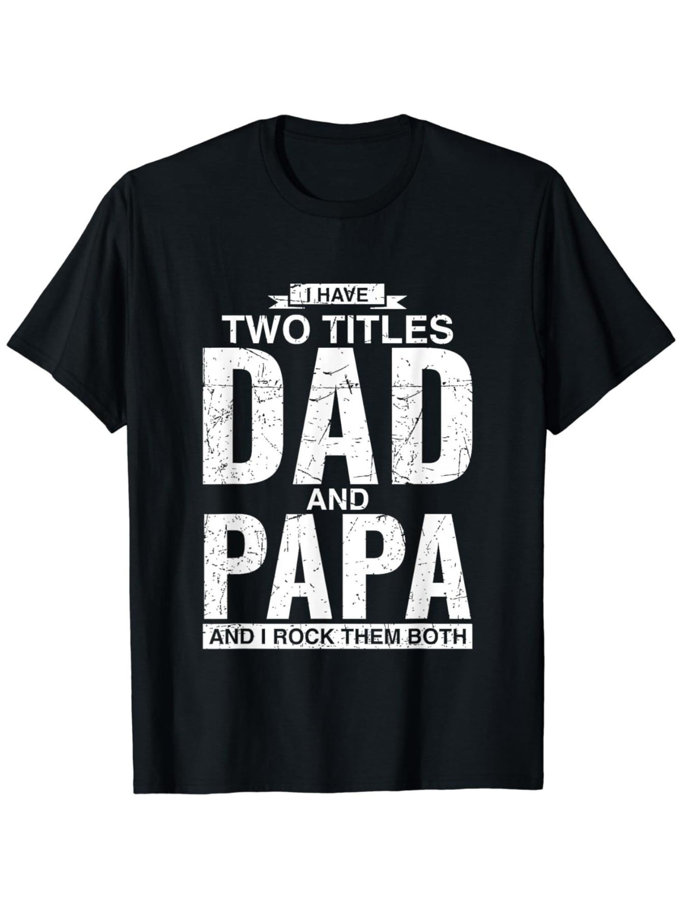 [100% Cotton] Cool Dad And Papa Double Title Rocking T-Shirt For ...