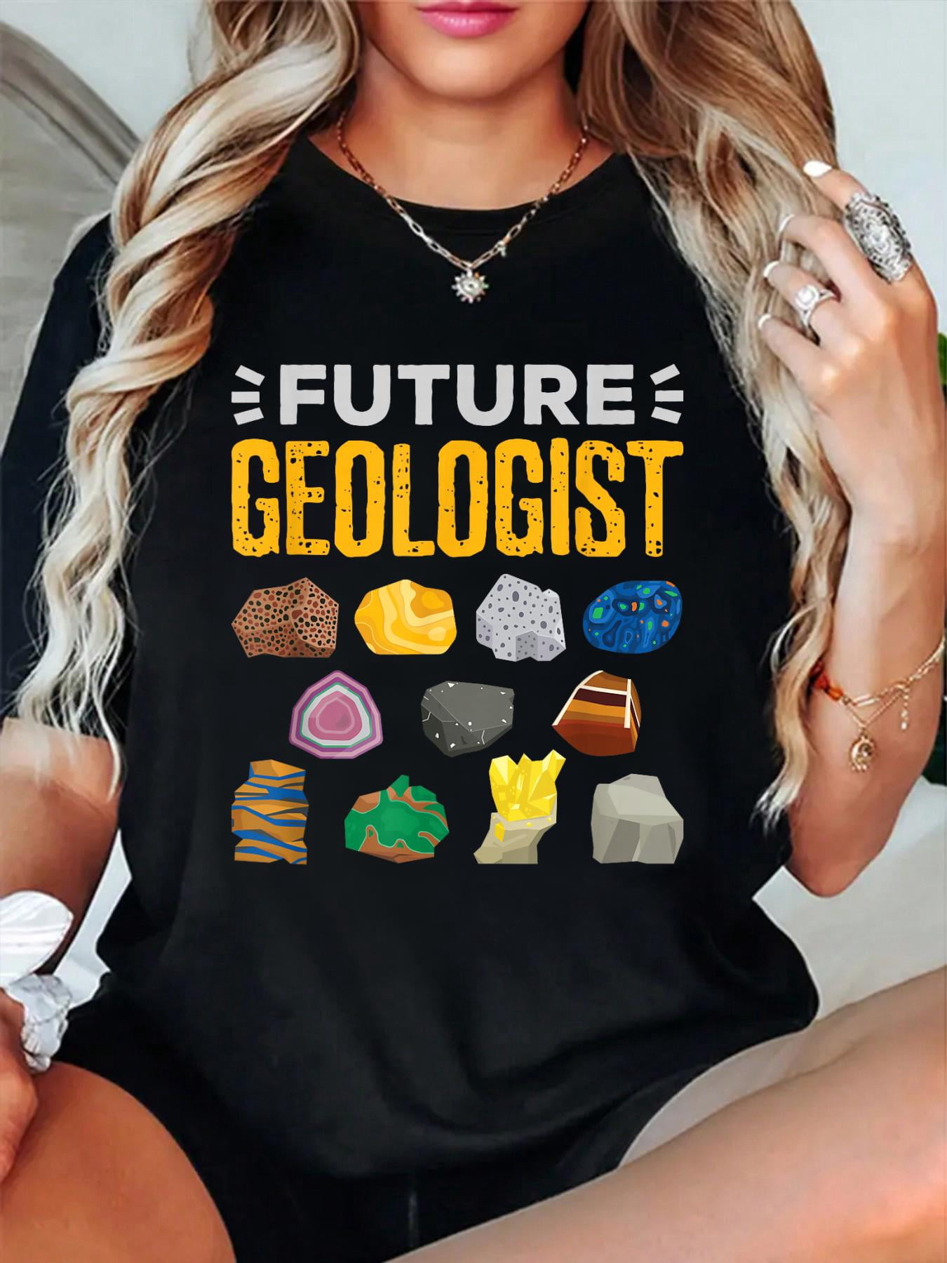 100% Cotton Cool Future Geologist Geology Student Earth Science T-Shirt ...