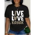 100% Cotton Cool Kayak Art For Men Women Kayak Boat Lover Kayaking T ...
