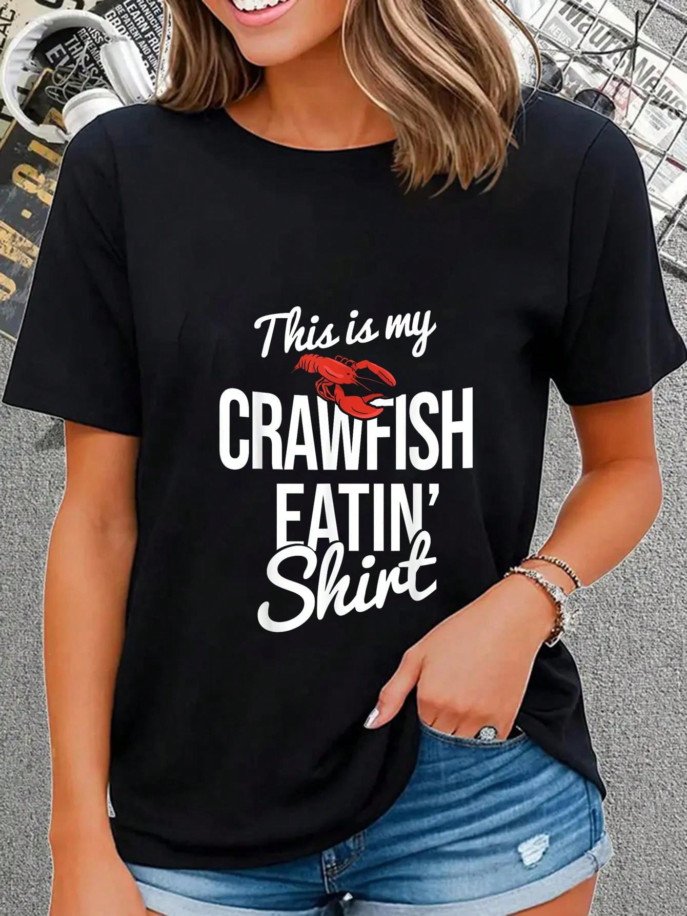 100% Cotton Crawfish Eating Shirt Crayfish Boil Crawfish T-Shirt ...