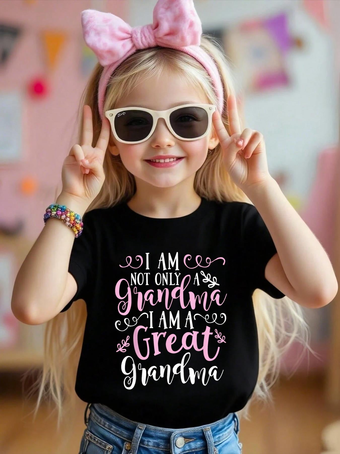 100% Cotton Cute Great Grandma Shirt - Funny Great Grandma Gift Kid T ...
