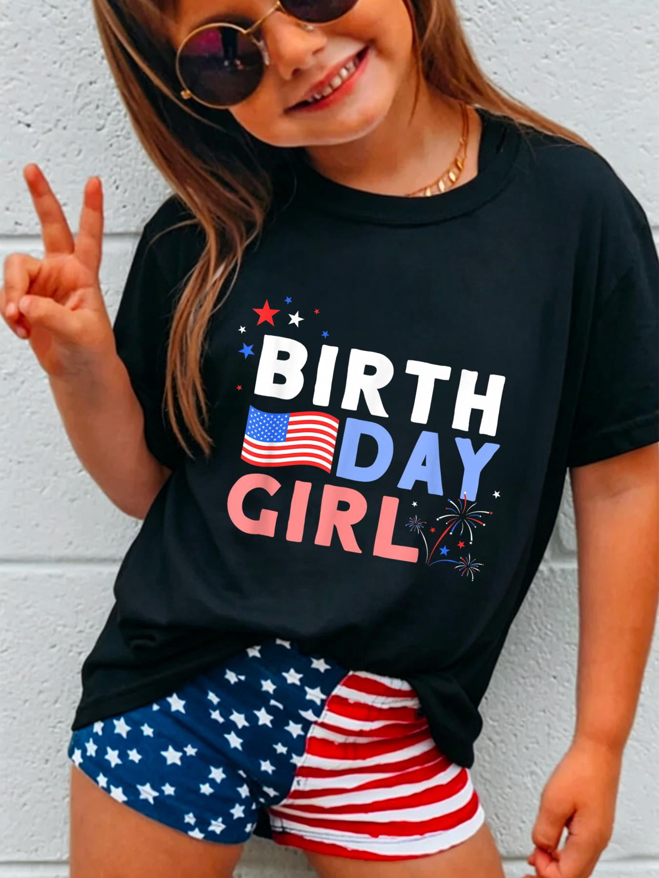 100% Cotton Cute It's My Birthday 4th of July Design for Kids T-Shirt ...